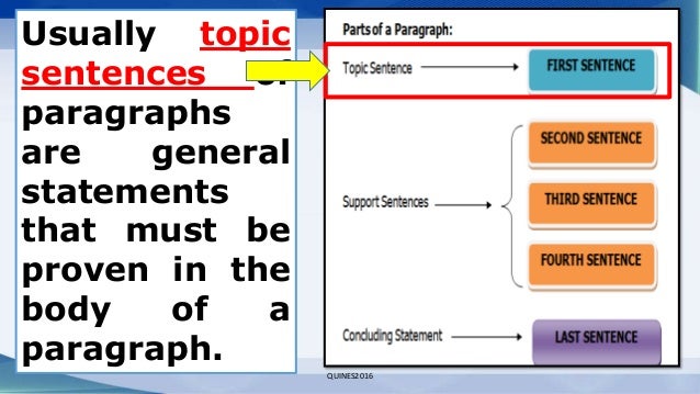 GENERAL VS. SPECIFIC STATEMENT (ENGLISH GRADE 7)