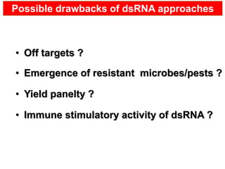 Potential for dsRNA-based management of plant diseases - Karl-Heinz ...