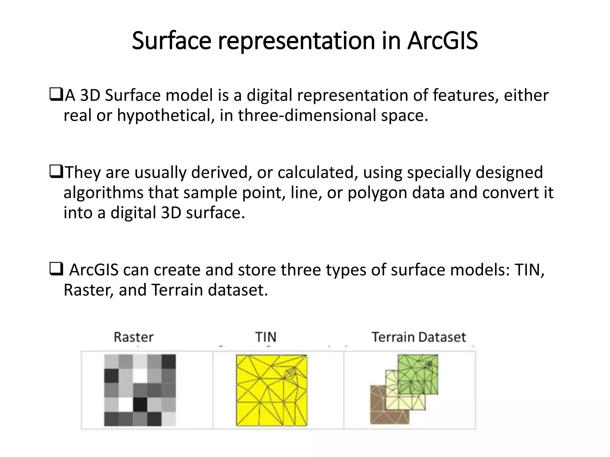 Surface Representations using GIS AND Topographical Mapping | PPTX
