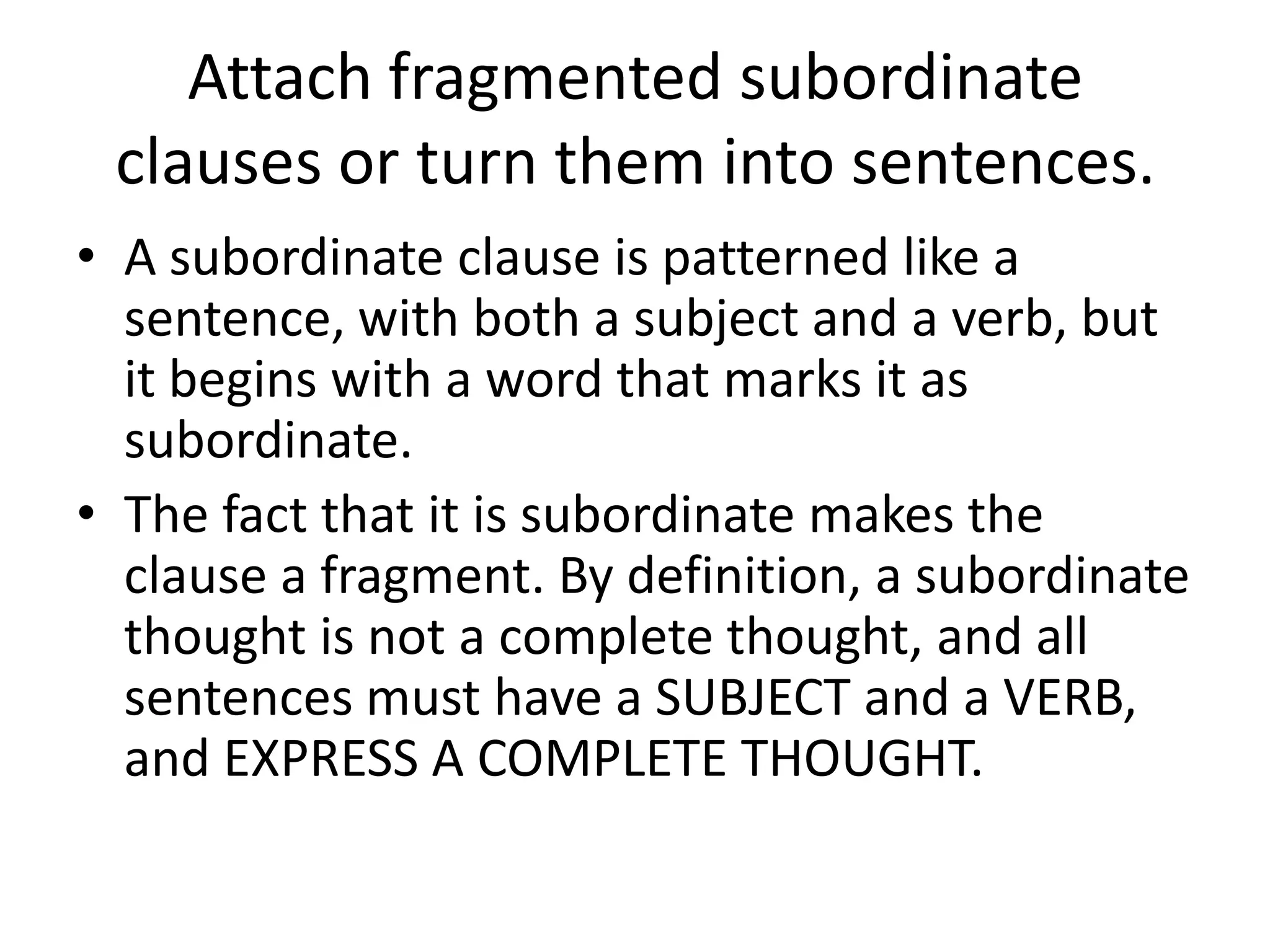 Day 11 grammar fragment presentation | PPTX