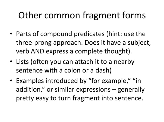 Day 11 grammar fragment presentation | PPT