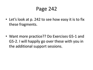 Day 11 grammar fragment presentation | PPTX