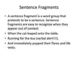 Day 11 grammar fragment presentation | PPTX