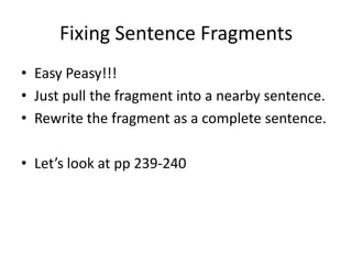 Day 11 grammar fragment presentation | PPTX