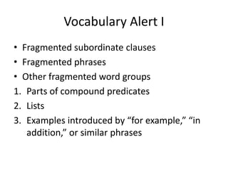 Day 11 grammar fragment presentation | PPTX