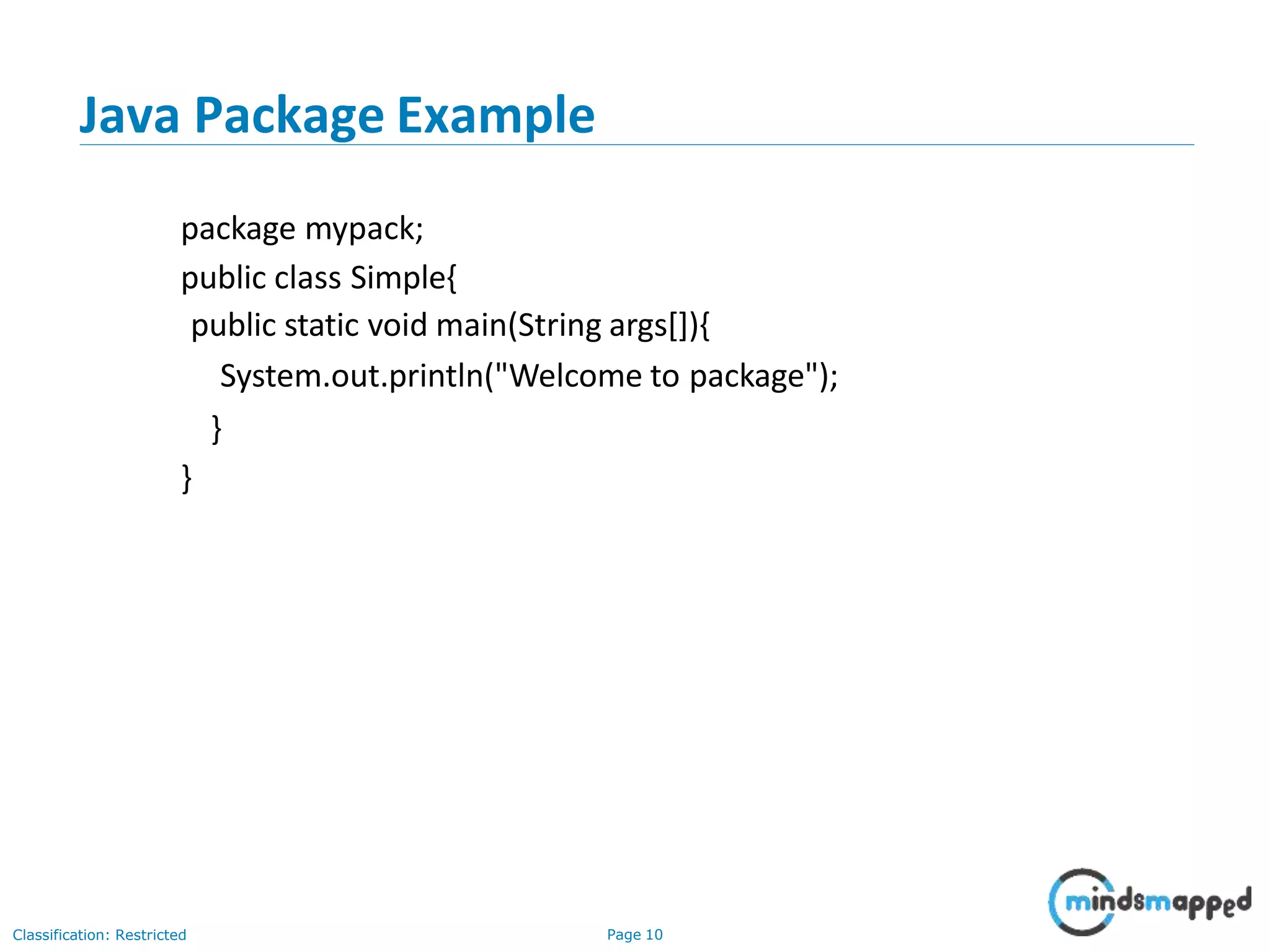 Oops With Java Packaging And Access Modifiers Ppt
