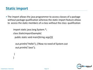 OOPs with Java - Packaging and Access Modifiers | PPTX