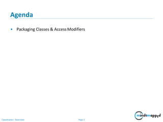 OOPs with Java - Packaging and Access Modifiers | PPTX