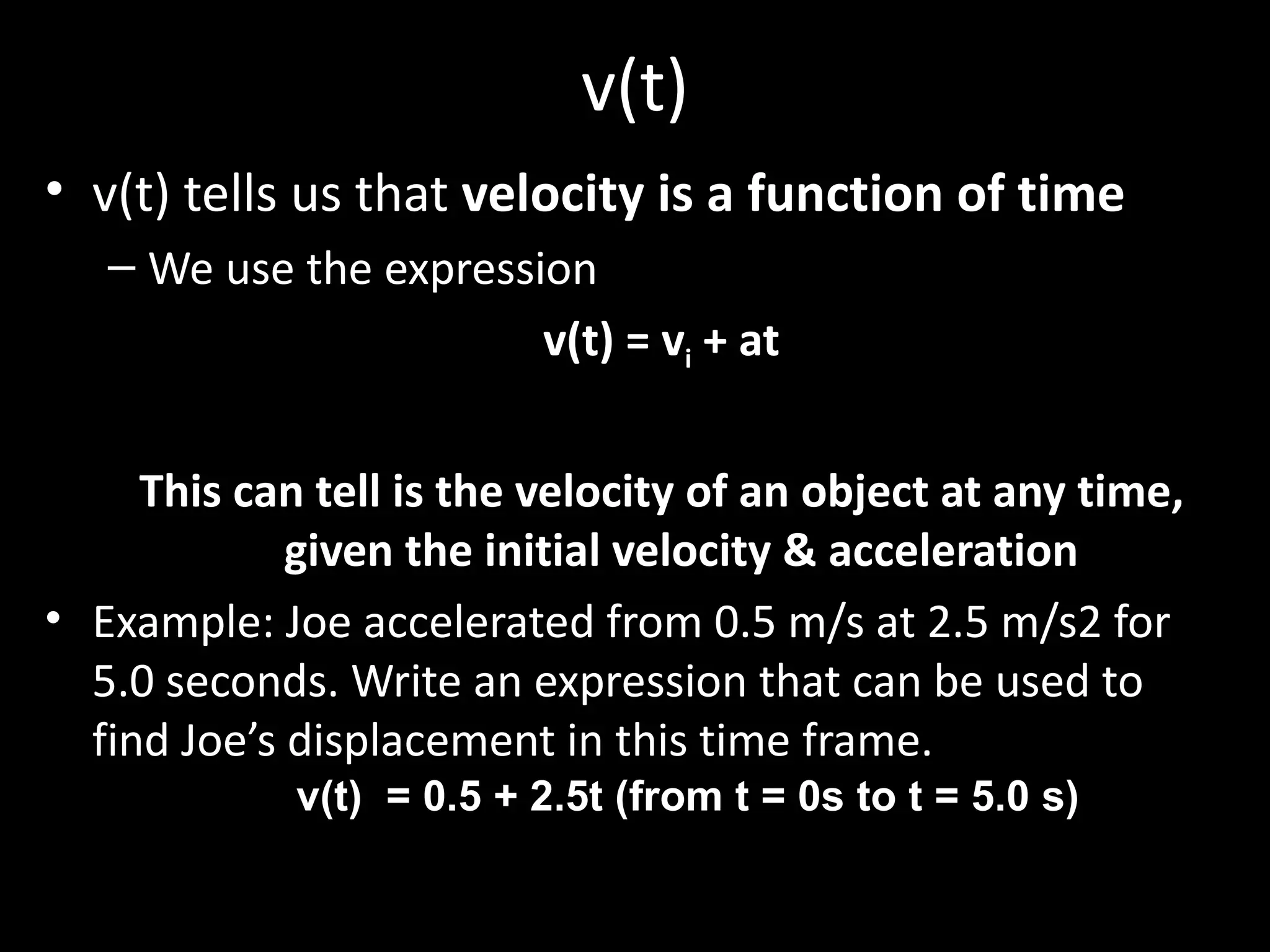 Day 12 h-kinematic equations-per4 | PPT