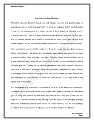 Day 12 stop thinking tiny thoughts | PDF