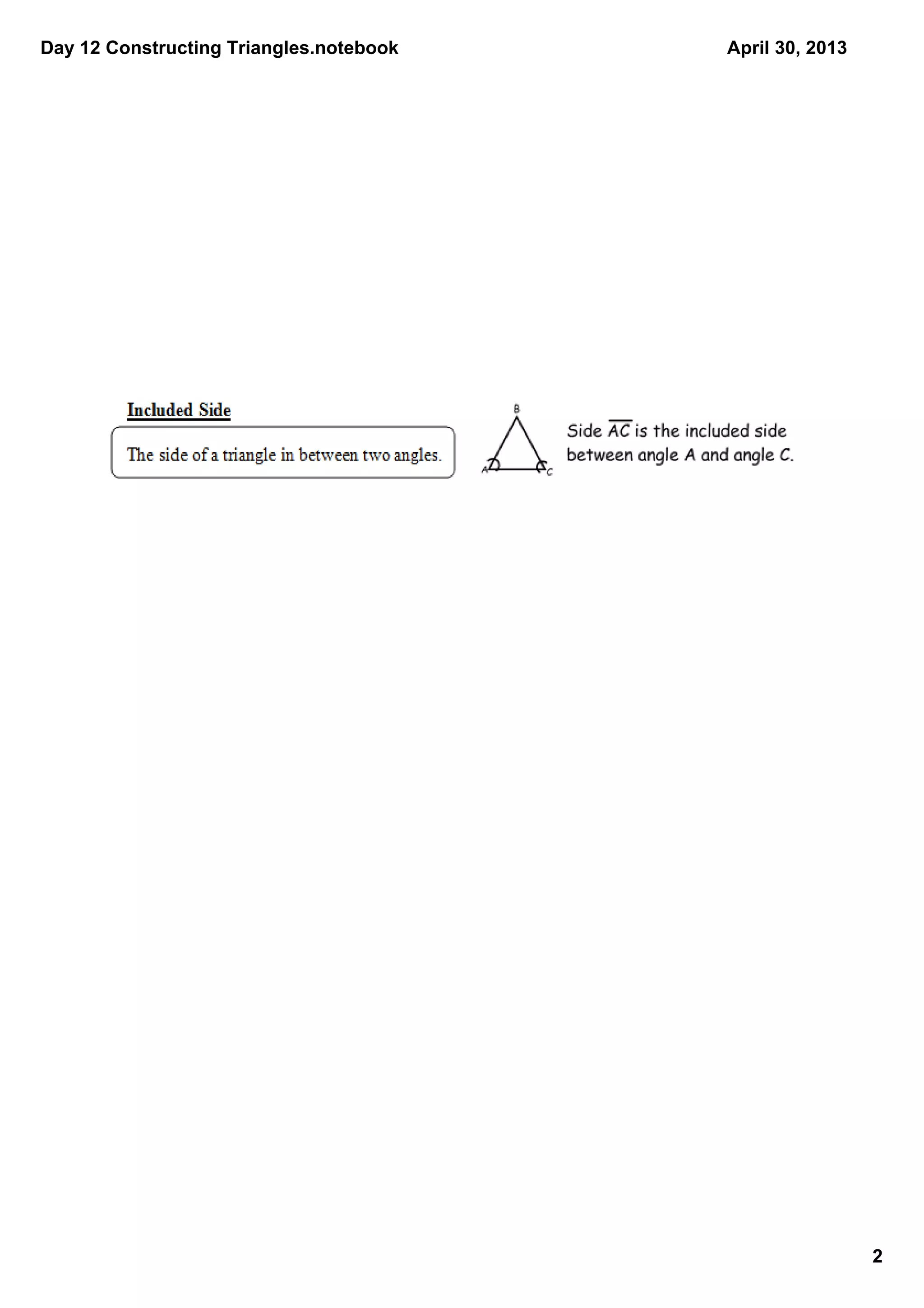 Day 12 constructing triangles | PDF | Drawing and Sketching | Arts and ...