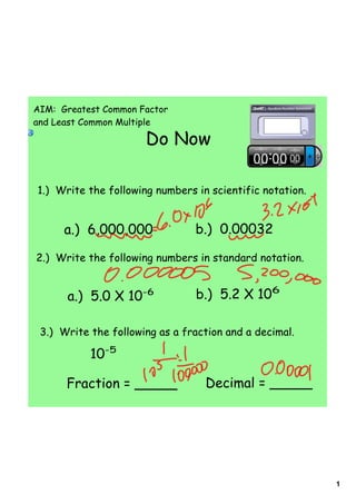 Day 12 gcf lcm word problems | PDF