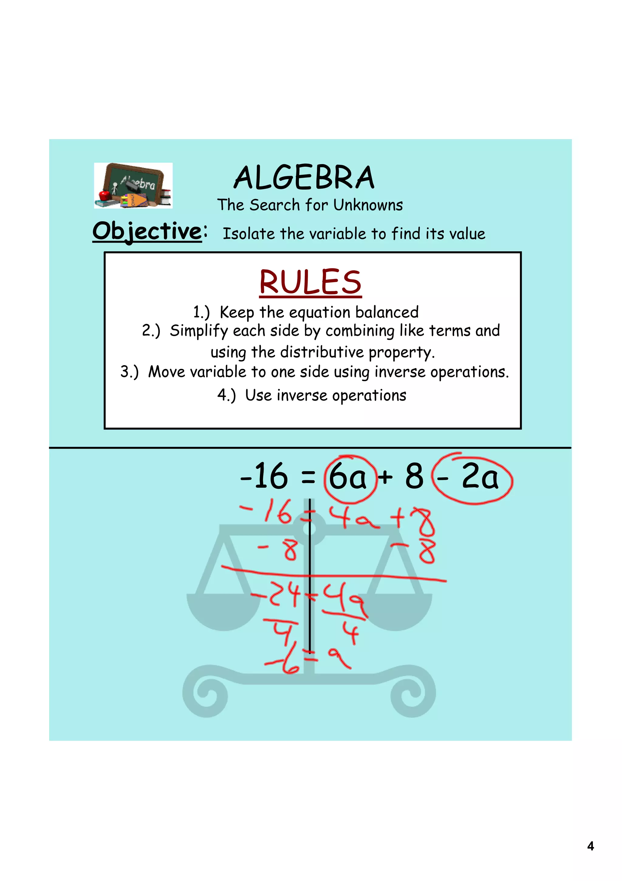 Day 12 multi step equations | PDF