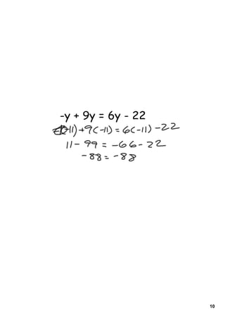 Day 12 multi step equations | PDF