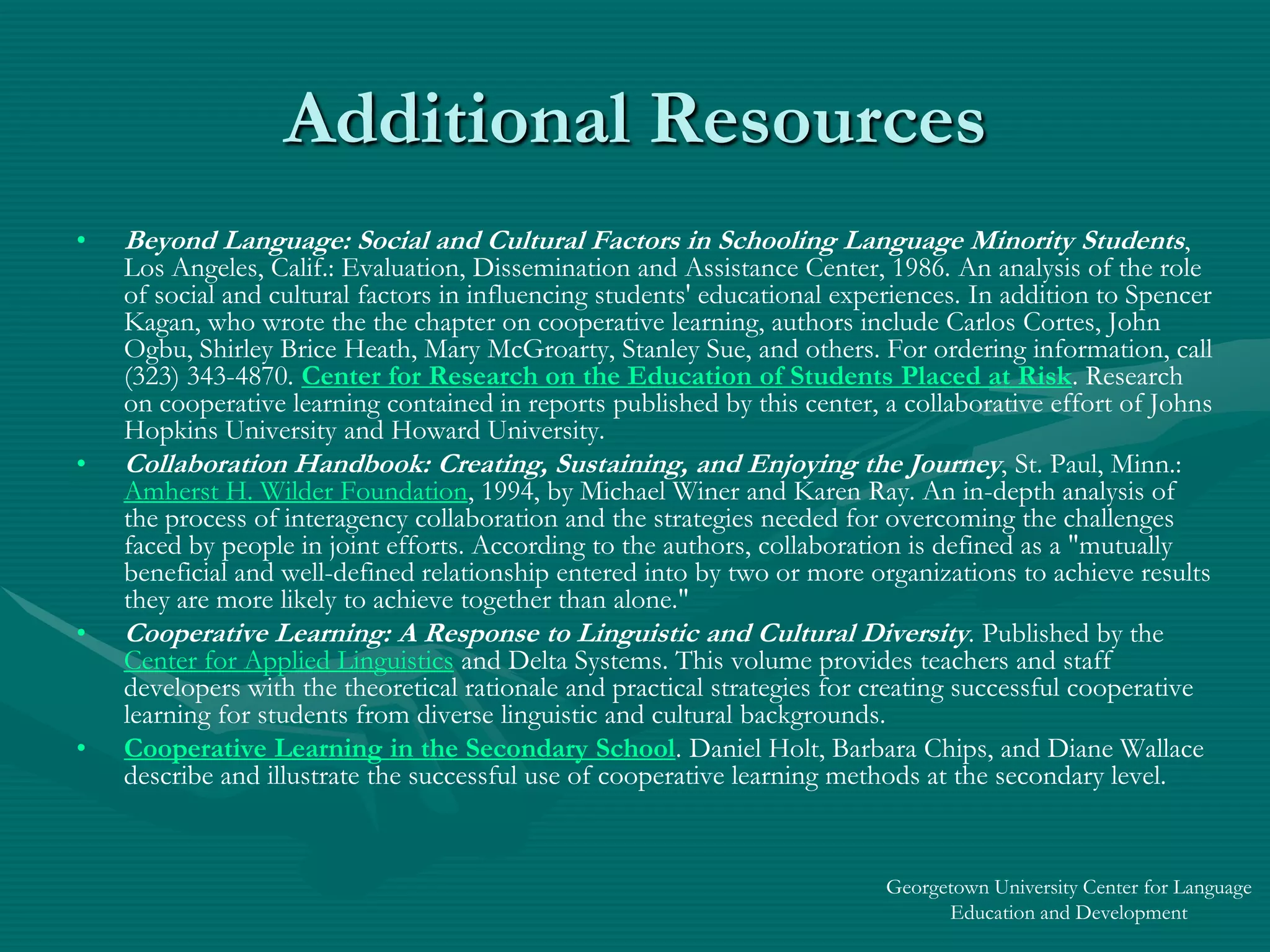 Day 12 presentation on cooperative learning class | PPTX | Homework and ...