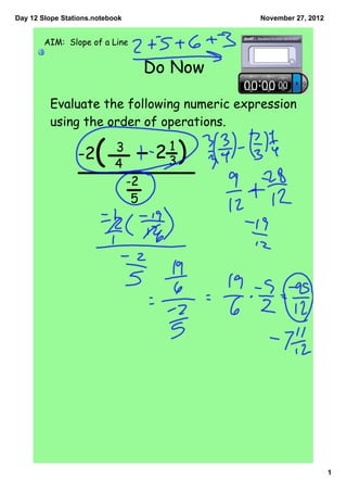Day 12 slope stations | PDF