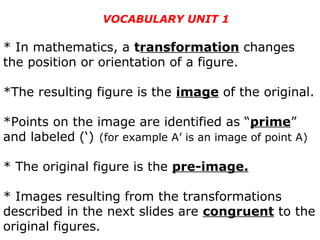 Day 1& 2 transformations | PPT
