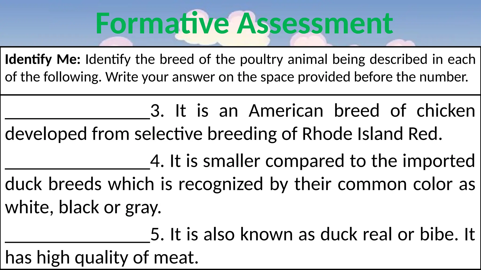 Day 13-16 (Breeds of Farm Animals Chicken, Duck, and Quail).pptx