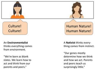 Psych of art - Day 13b - Nature Nurture Lab | PPT