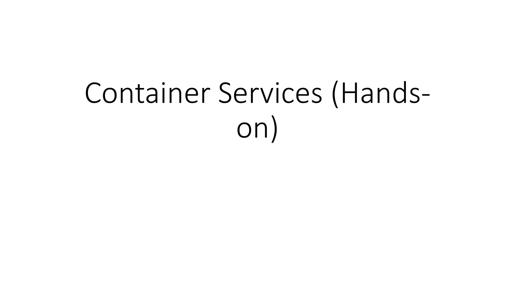 Docker Hands On | PPTX