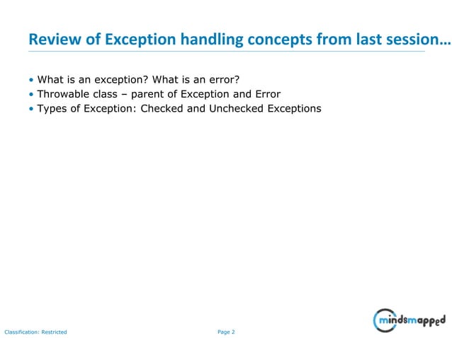 Exception Handling | PPT