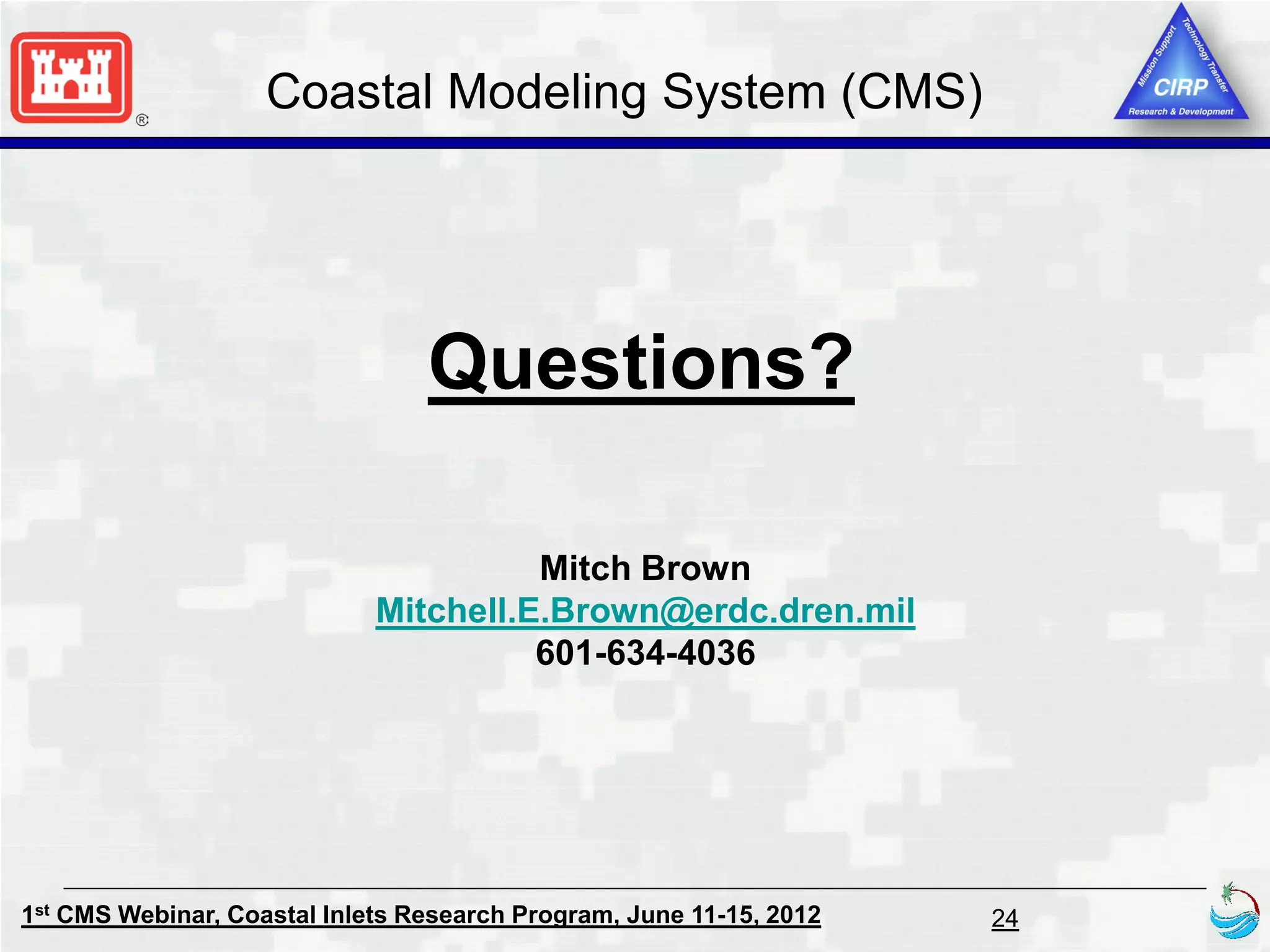 Introduction CMS (Coastal Modeling System) SMS | PDF