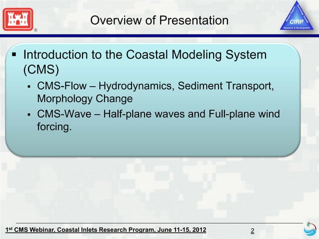 Introduction CMS (Coastal Modeling System) SMS | PPT