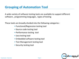 Automation Tools Overview | PPTX