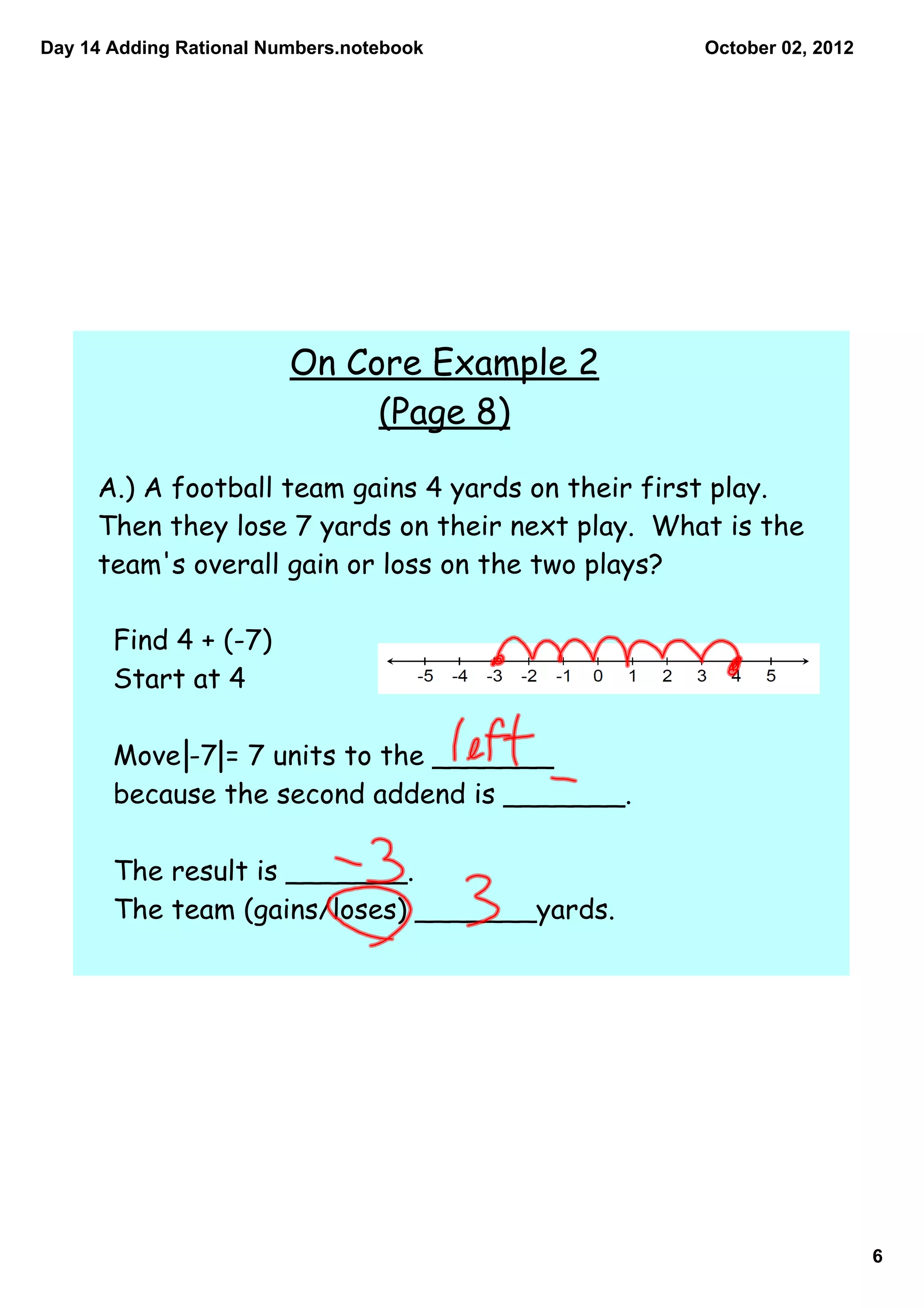 Day 14 adding rational numbers | PDF