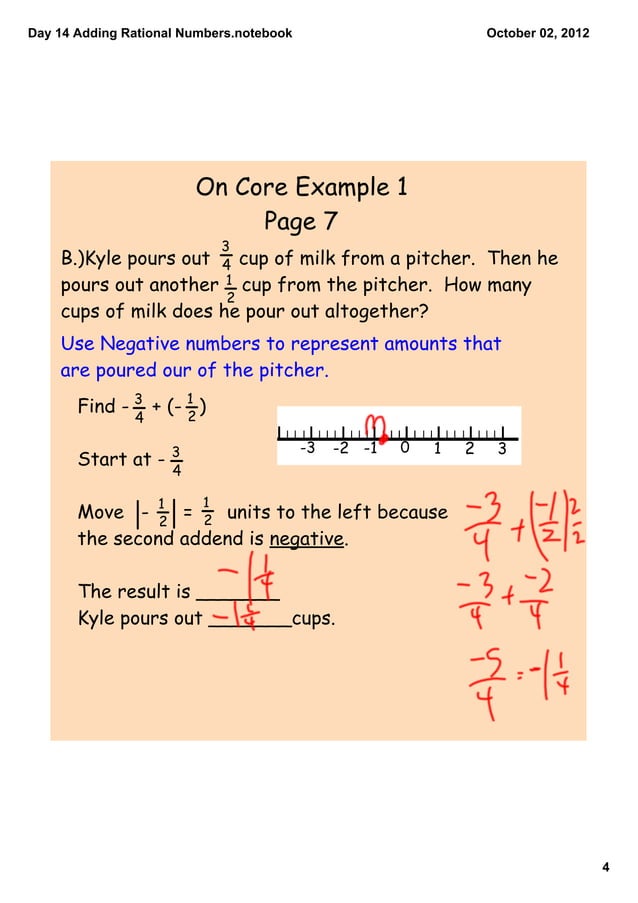Day 14 adding rational numbers | PDF | Sports