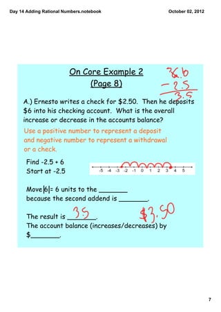 Day 14 adding rational numbers | PDF | Sports