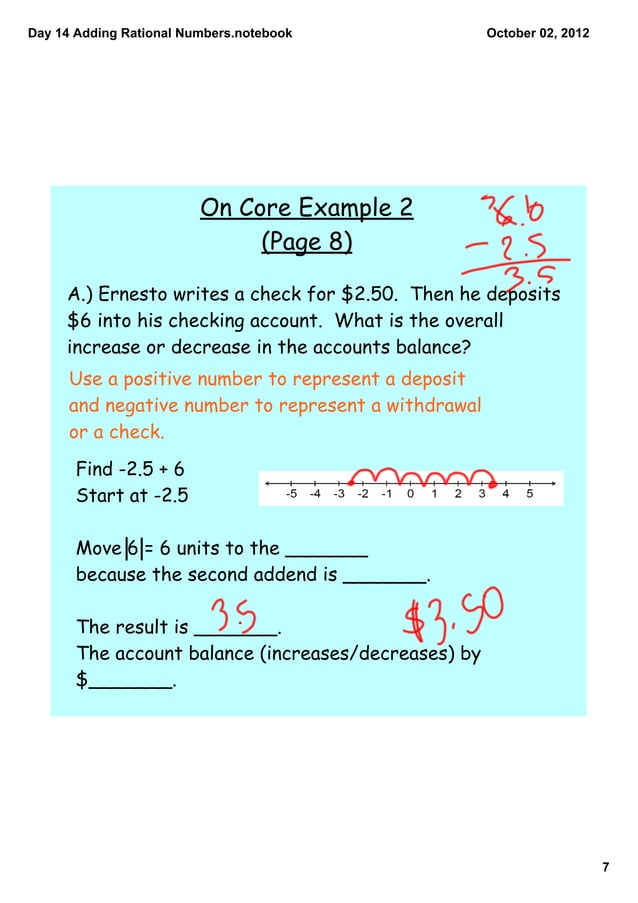 Day 14 adding rational numbers | PDF | Sports
