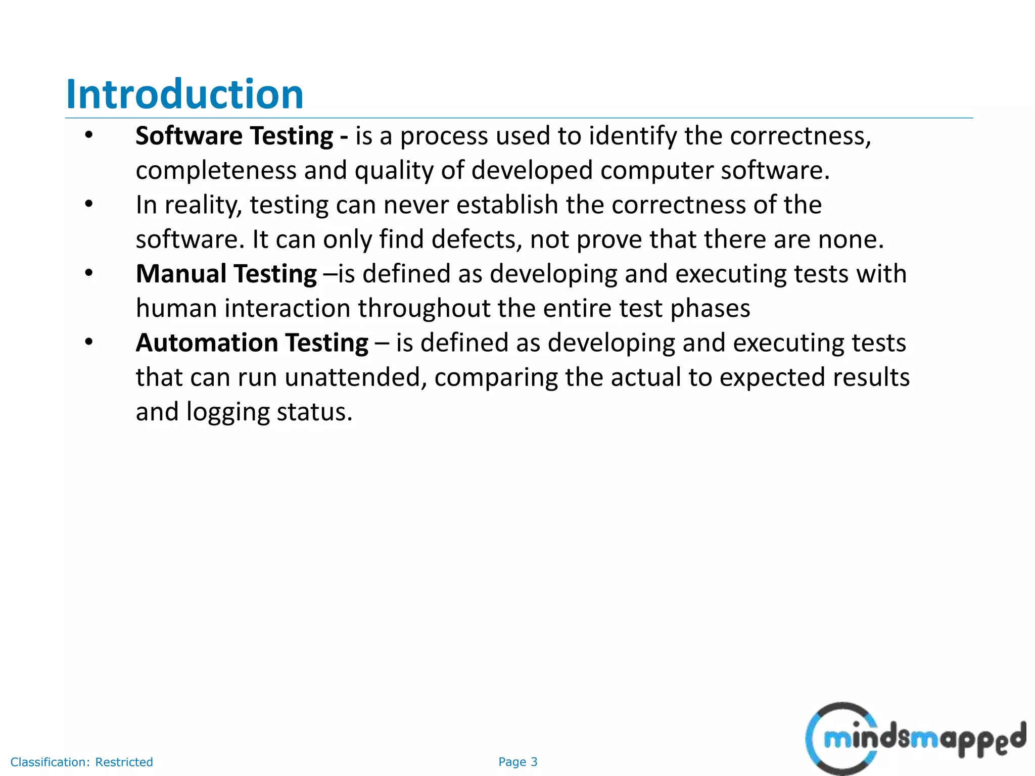 Introduction to Automation Testing | PPSX | Standardized Testing ...