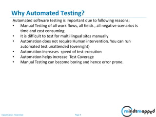 Introduction to Automation Testing | PPSX | Standardized Testing ...