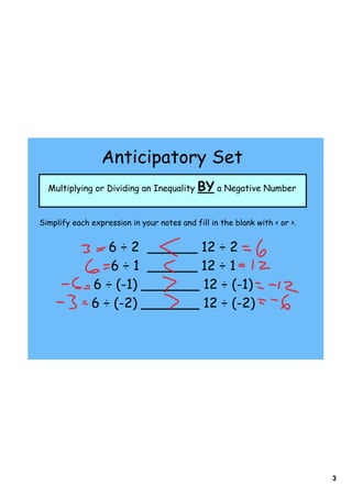 Day 14 solving one step ineq mult div | PDF