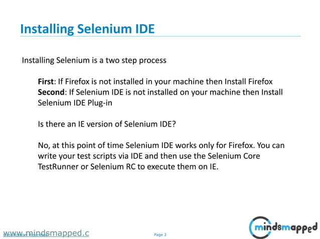 Selenium Installation | PPT