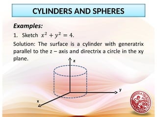 Day 17 - Cylinders, Spheres and Quadric Surfaces.ppt