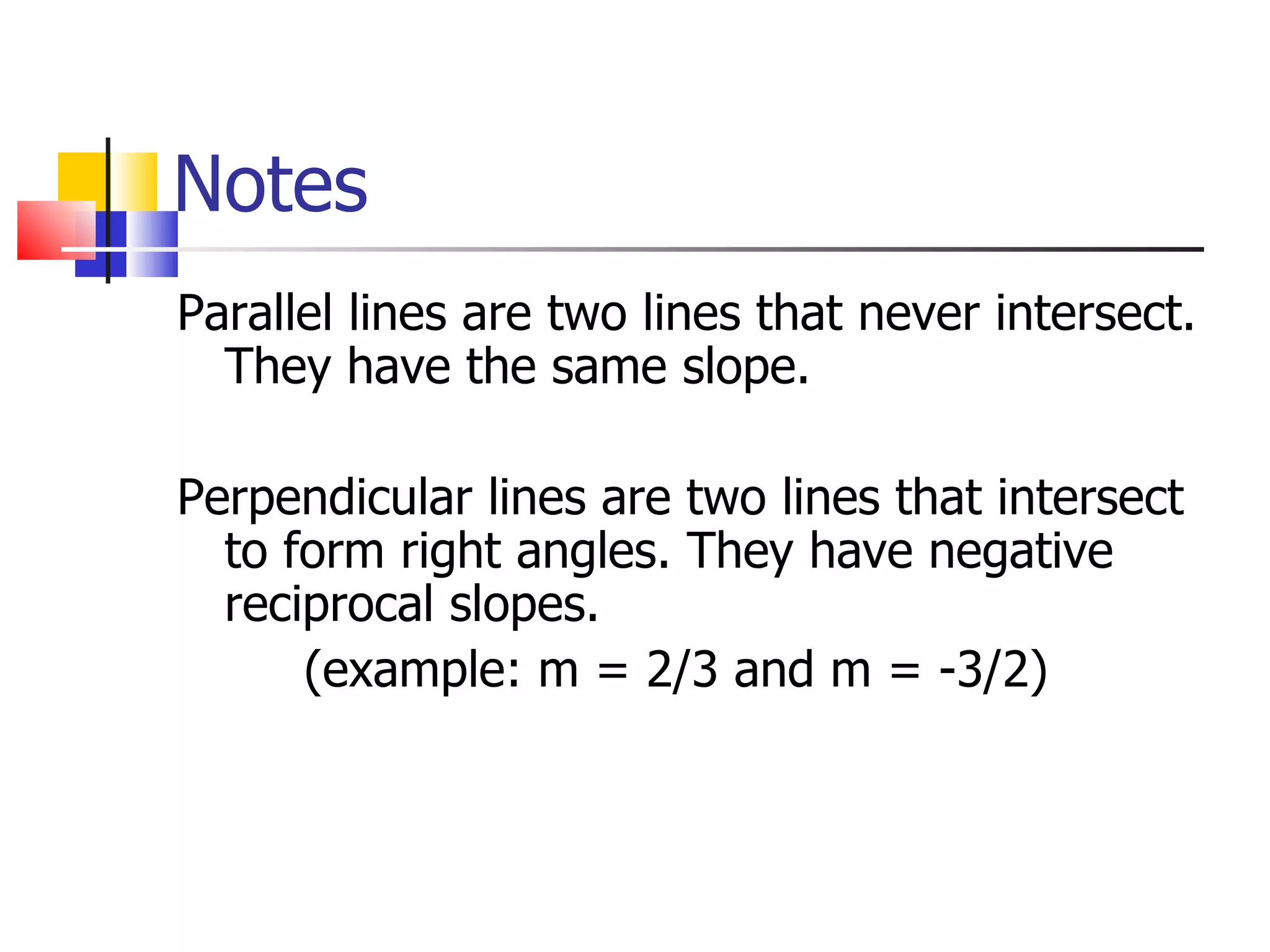 Parallel & Perpendicular Lines | PPT