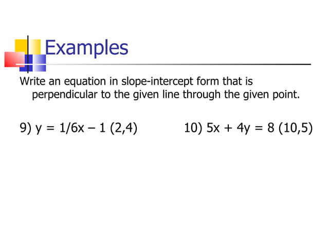 Parallel & Perpendicular Lines | PPT | Physics | Science