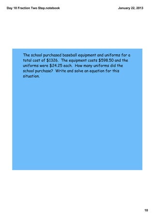 Day 18 fraction two step | PDF | Programming Languages | Computing