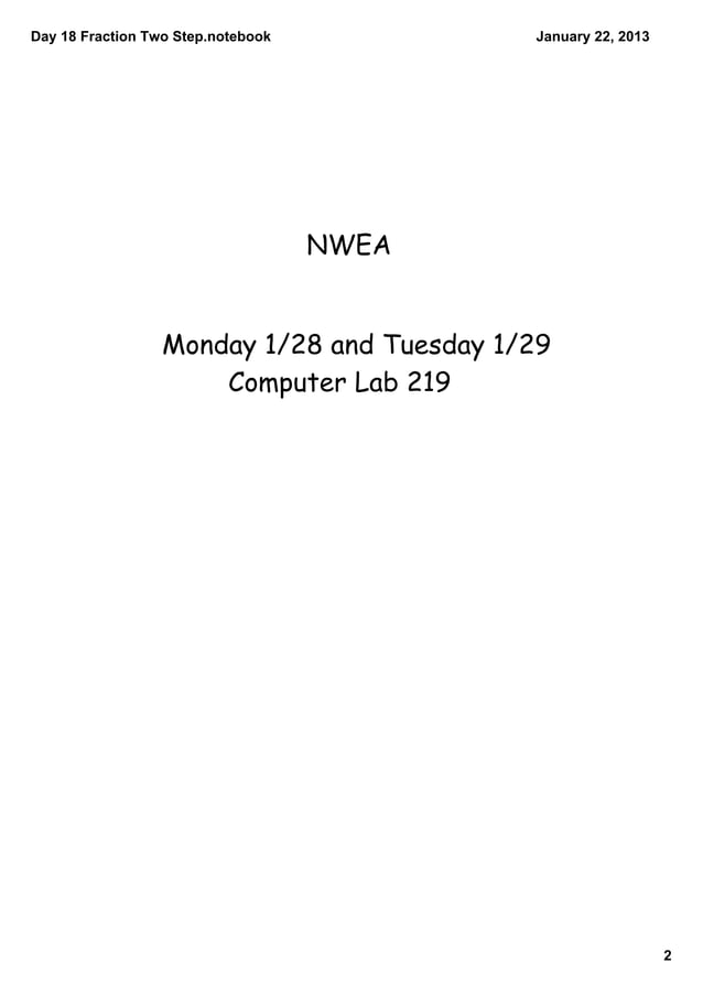 Day 18 fraction two step | PDF | Programming Languages | Computing