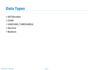 SQL - Basic Commands and Queries | PPT