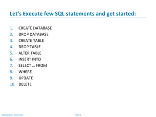 SQL - Basic Commands and Queries | PPT