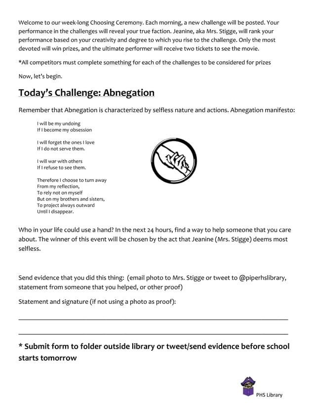 Day 1 Abnegation | DOCX