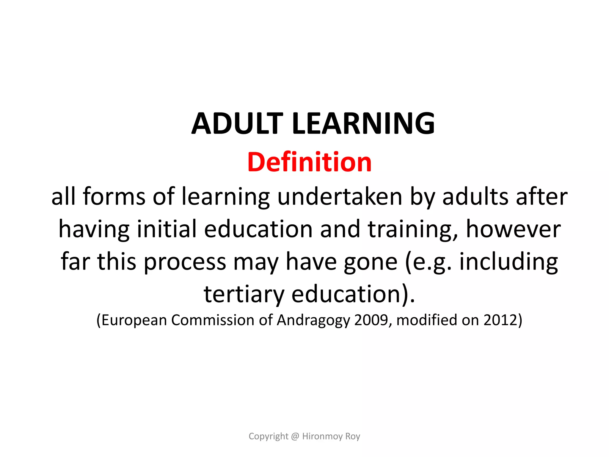 adult learning &learning process | PPT