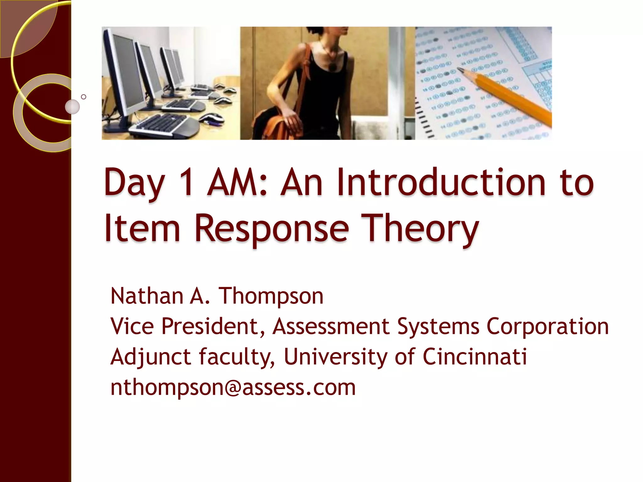 Introduction to Item Response Theory | PPTX
