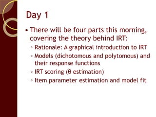 Introduction to Item Response Theory | PPTX