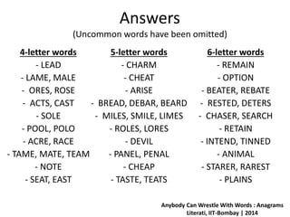 Day 1 (anagrams) | PPTX