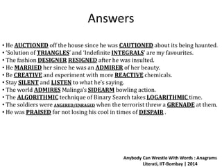 Day 1 (anagrams) | PPTX