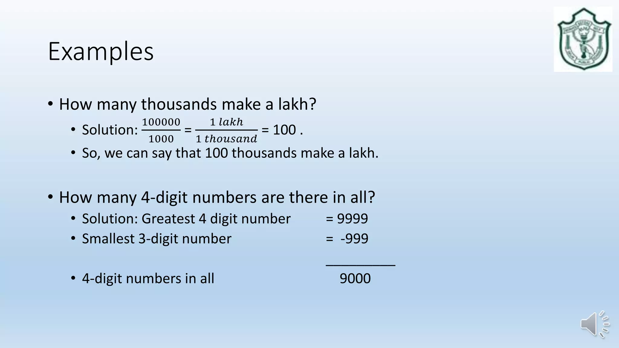 Mathematics (Class VI) Day 1 chapter 1 Know our numbers | PPSX